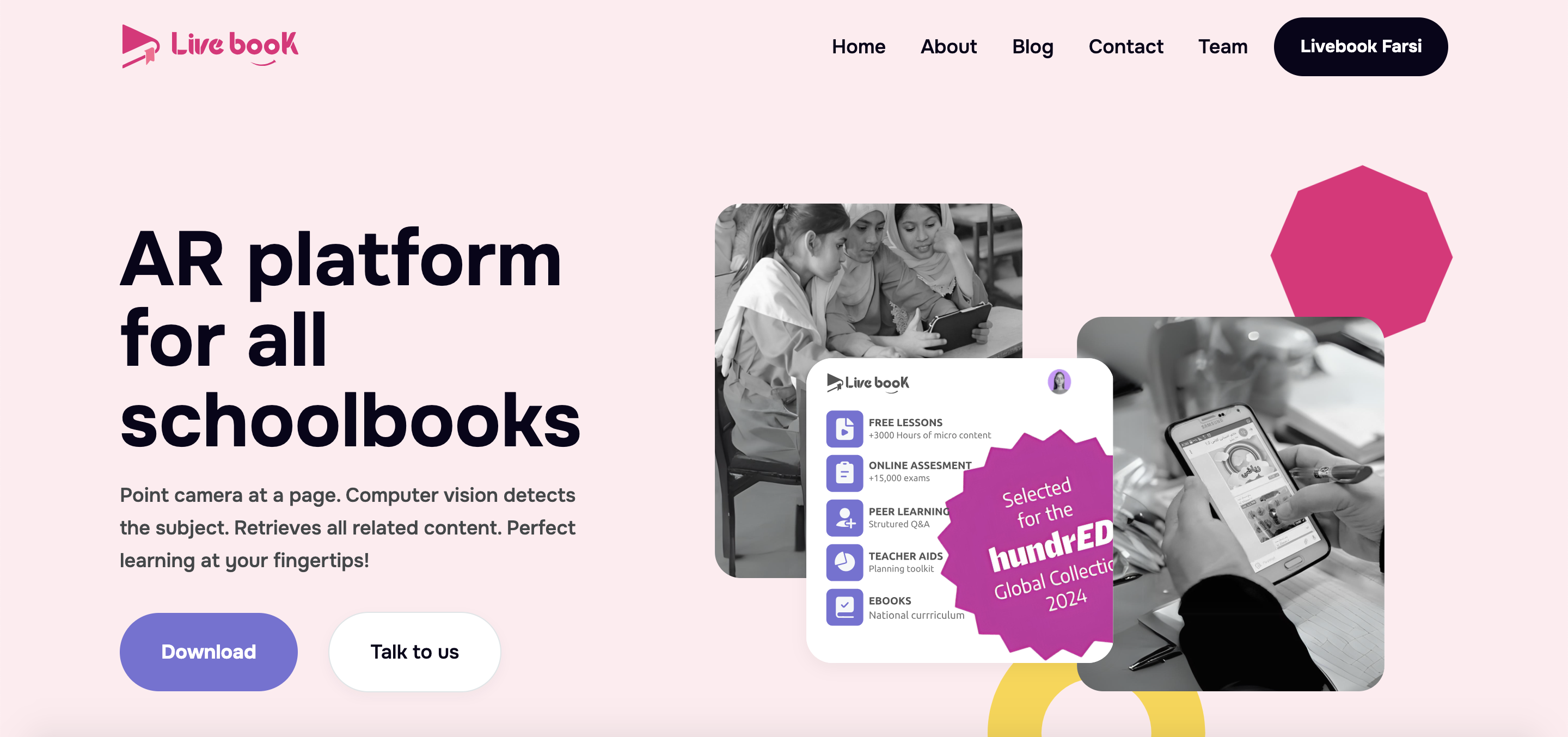 LiveBook - Interactive AR Learning App for K-12 Students & Teachers